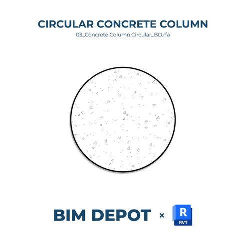 Circular Concrete Column - Revit Detail Component Family – BIM Depot