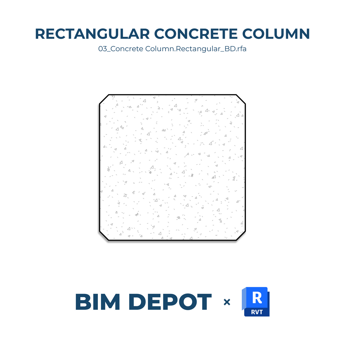 Rectangular Concrete Column - Revit Detail Component Family – BIM Depot