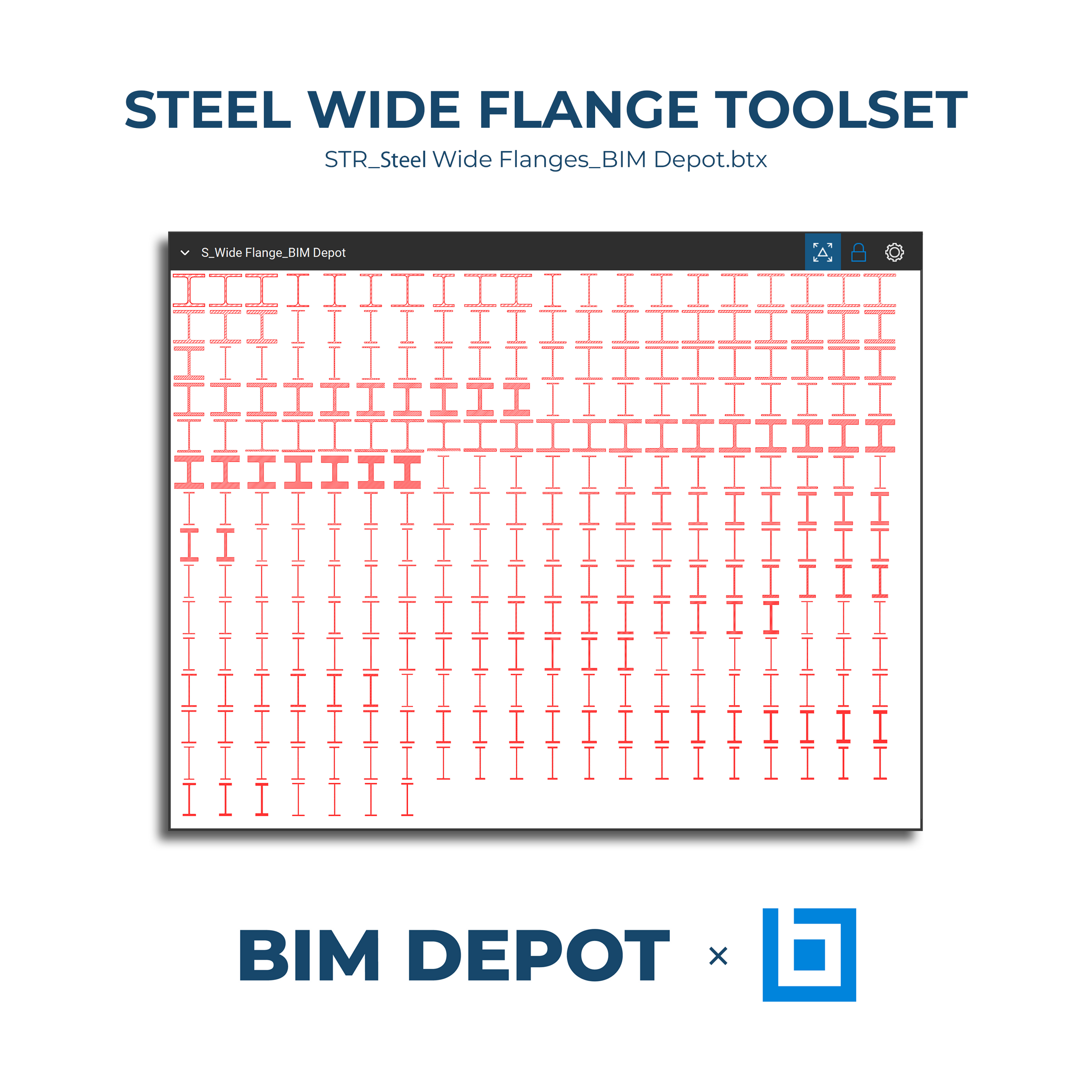 Bluebeam Toolset Steel - Symbols, Linetypes & Icons – BIM Depot