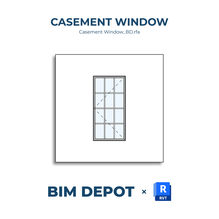 Single Casement Window - Revit Window Family – BIM Depot