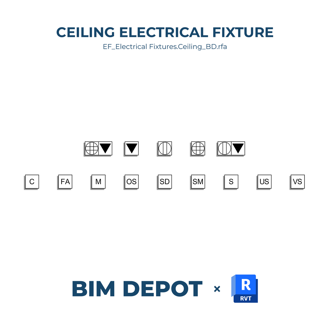 Revit Ceiling Hosted Electrical Fixture - BIM Family – BIM Depot